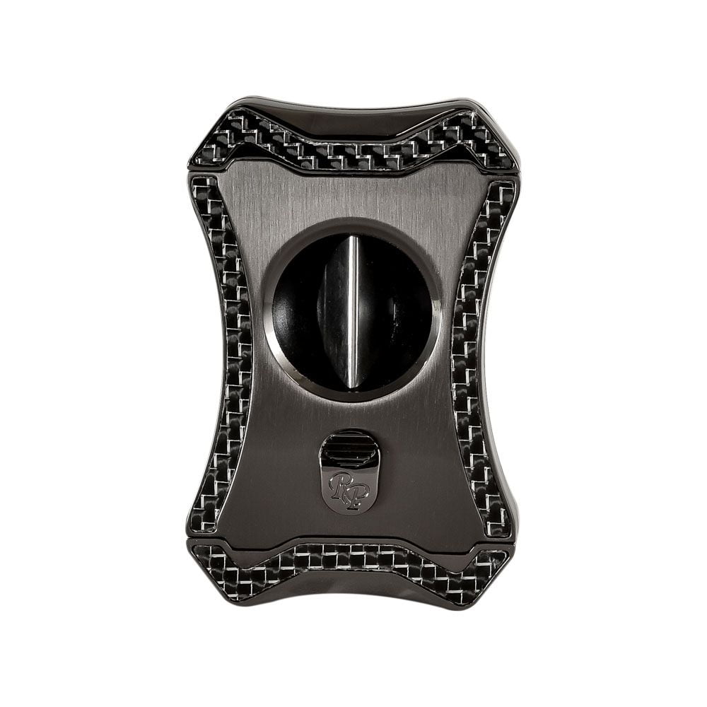 Rocky Patel Viper Cigar Cutter (V-Cut) - Gunmetal and Silver Carbon ...