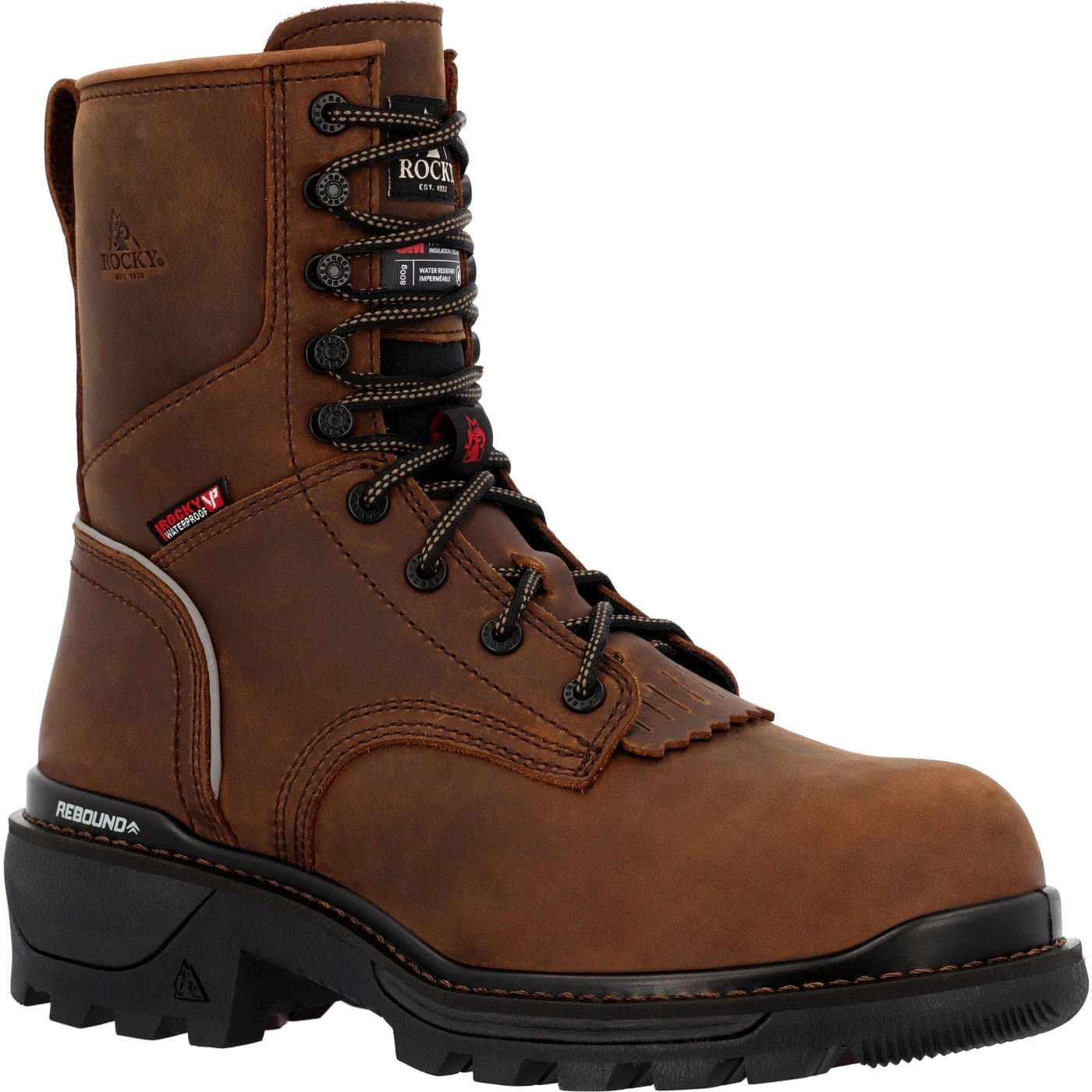 Rocky Rams Horn Logger 800G Insulated Work Boot - Walmart.com