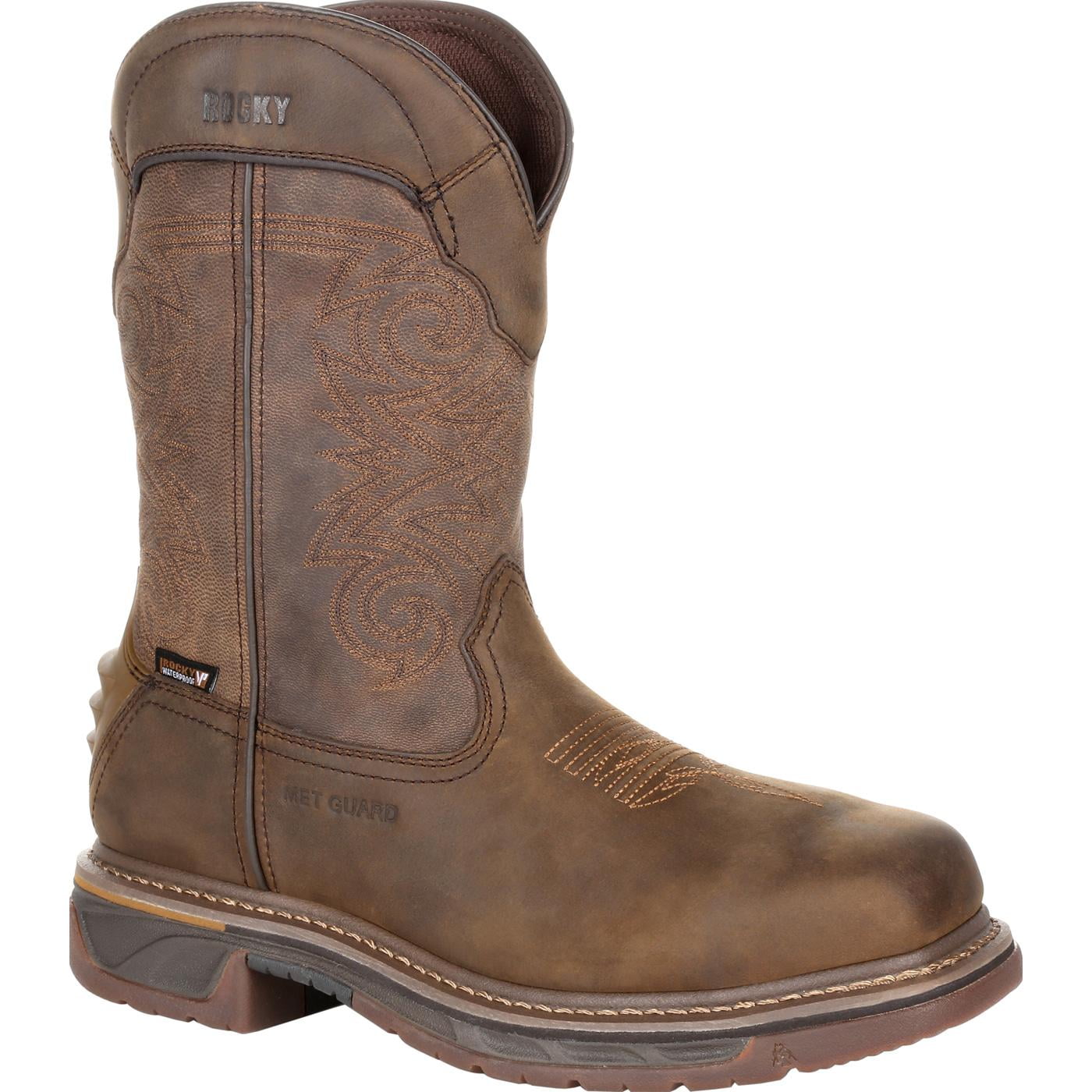 Rocky Square Toe Internal Met Guard Western Boot with TPU Heel Counter ...