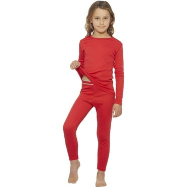 Girls Kids Thermal Set Waffle Girls Thermal Underwear Long Johns for ...