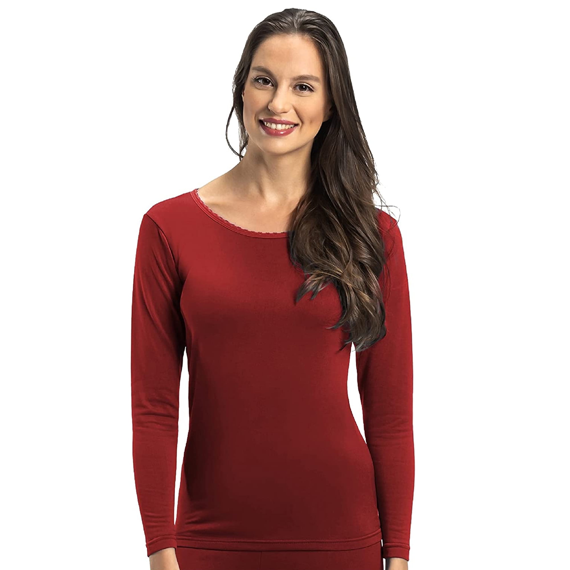 Rocky Women Thermal Top Shirt Base Layer for Cold Weather, Rust 3X ...