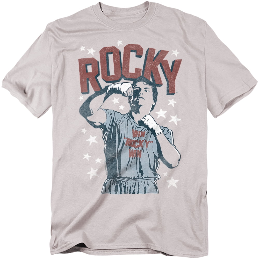 Rocky in Training Distressed Unisex Adult T Shirt (Medium) Silver ...