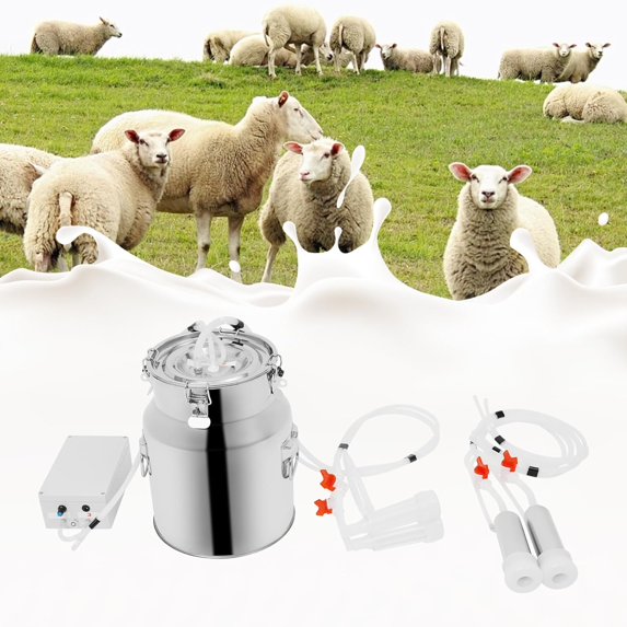 RocoReny 14L Cow Milking Machine w/Food Grade Stainless Steel Milk ...