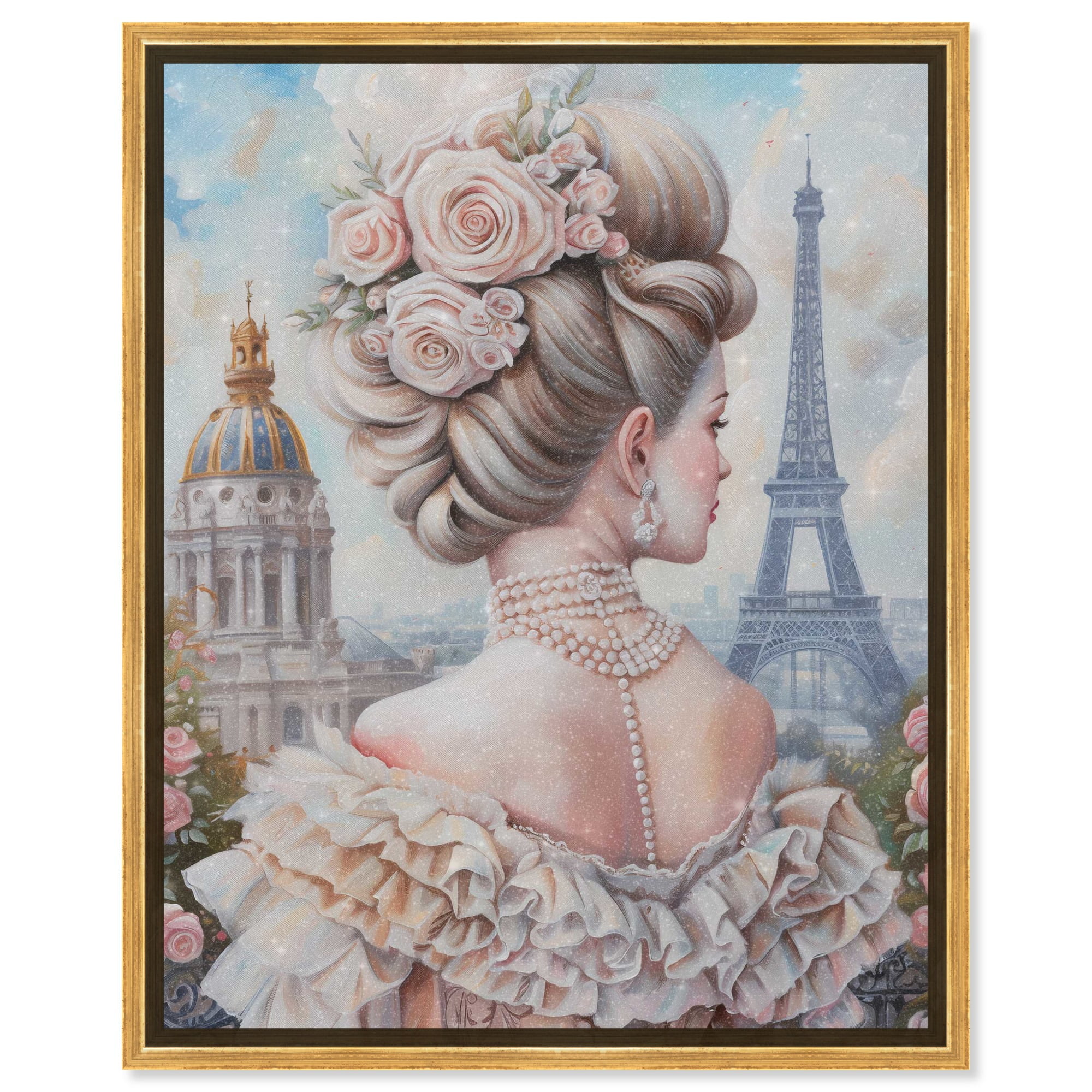 Rococo Flowers II Canvas Glamorous Feminine Wall Art by Art Remedy ...
