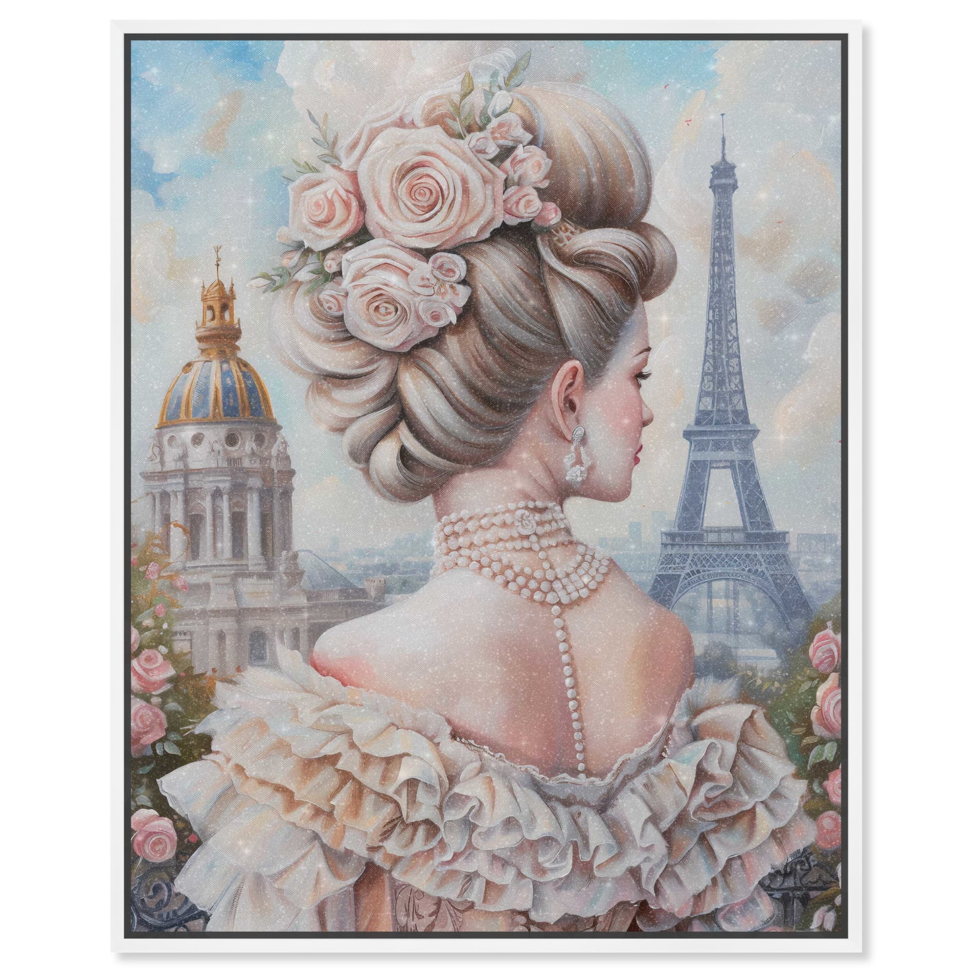 Rococo Flowers II Canvas Glamorous Feminine Wall Art by Art Remedy ...