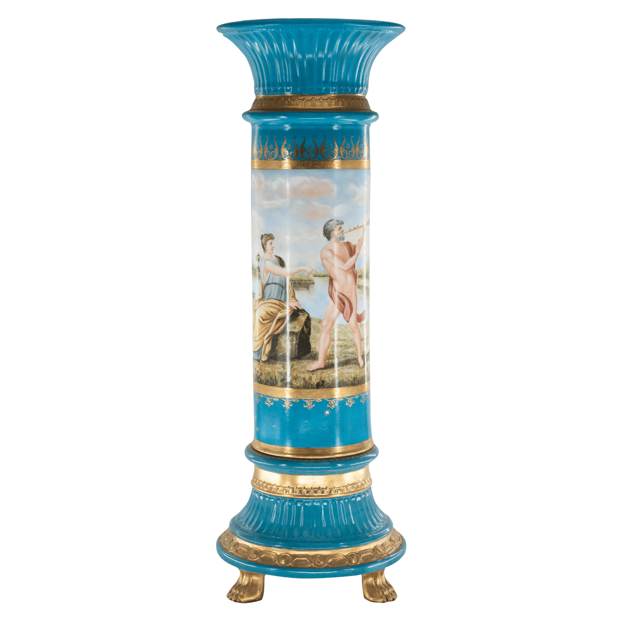 Rococo Hand-painted Pedestal With Floral Motif - Walmart.com