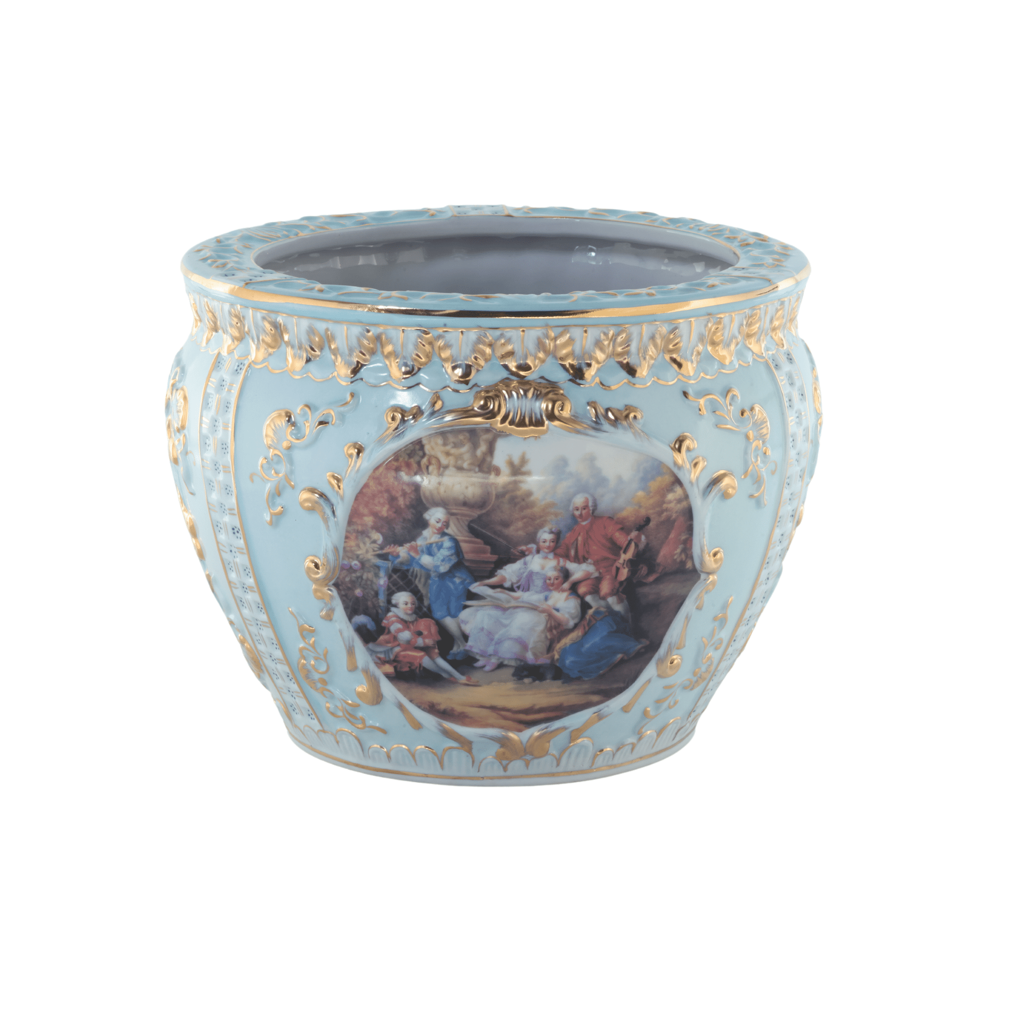 Rococo Planter Pot in Teal - Walmart.com