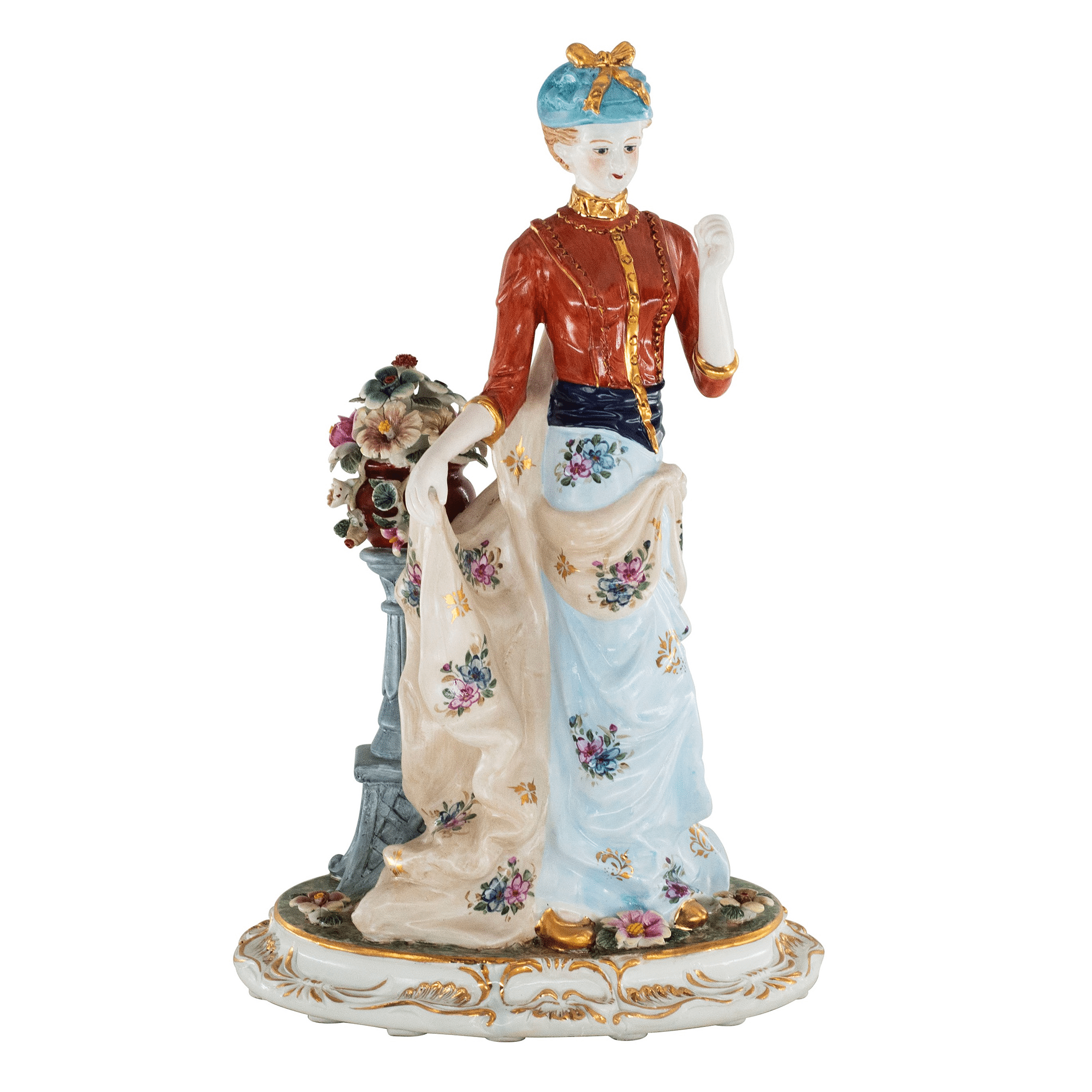 Rococo Porcelain Figurine Society Lady - Walmart.com