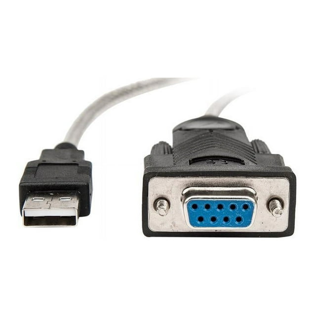 Rocstor 5ft 1 Port USB to Null Modem RS232 DB9 Serial DCE Adapter Cable ...