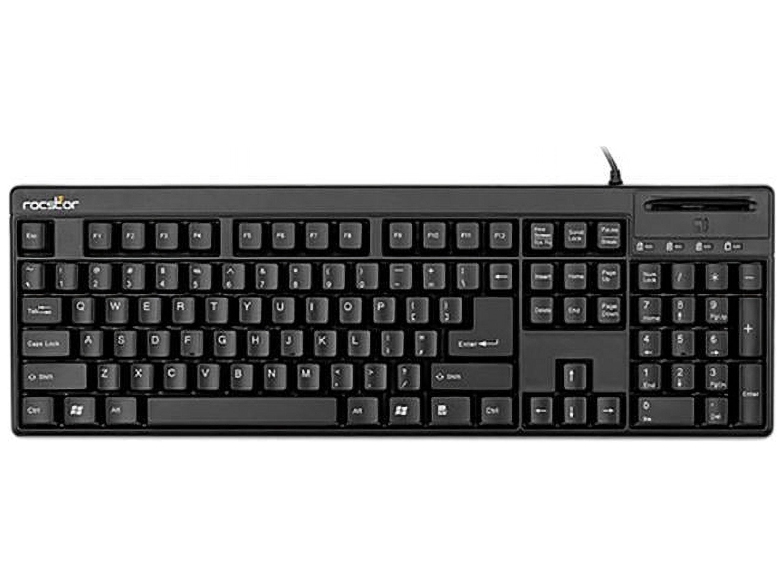 Rocstor KS20T Keyboard with Smartcard Reader - 104 Keys - QWERTZ Layout ...