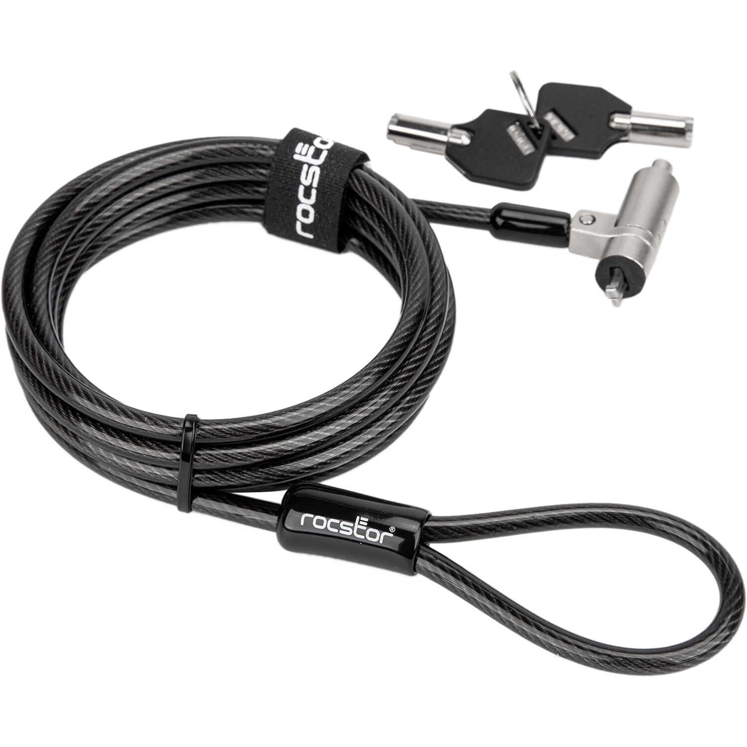 Rocstor Rocbolt MW17 Security Cable Lock (w/ 2 Keys) for Wedge Shaped ...