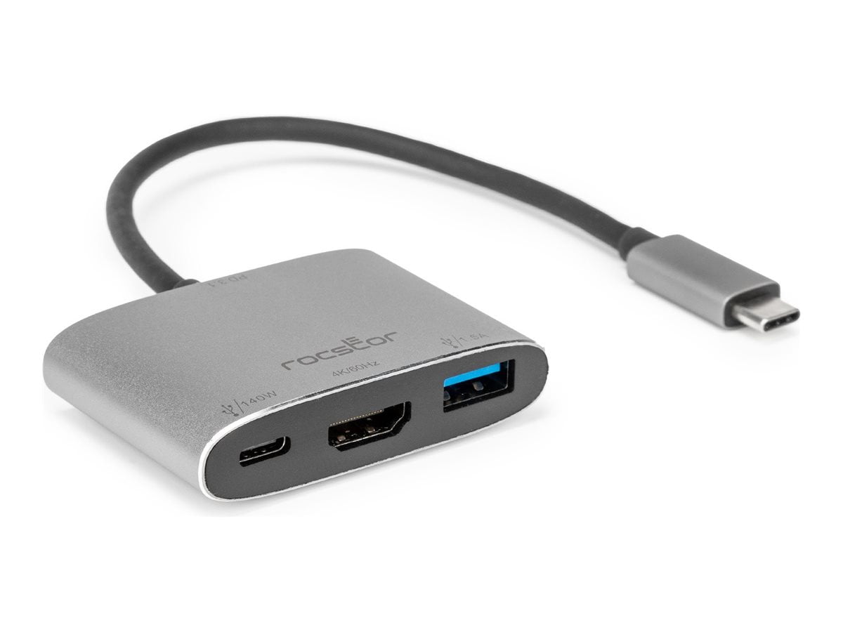 Rocstor Y10A321S1 Type-C to HDMI/USB-A/Type-C Data - Walmart.com