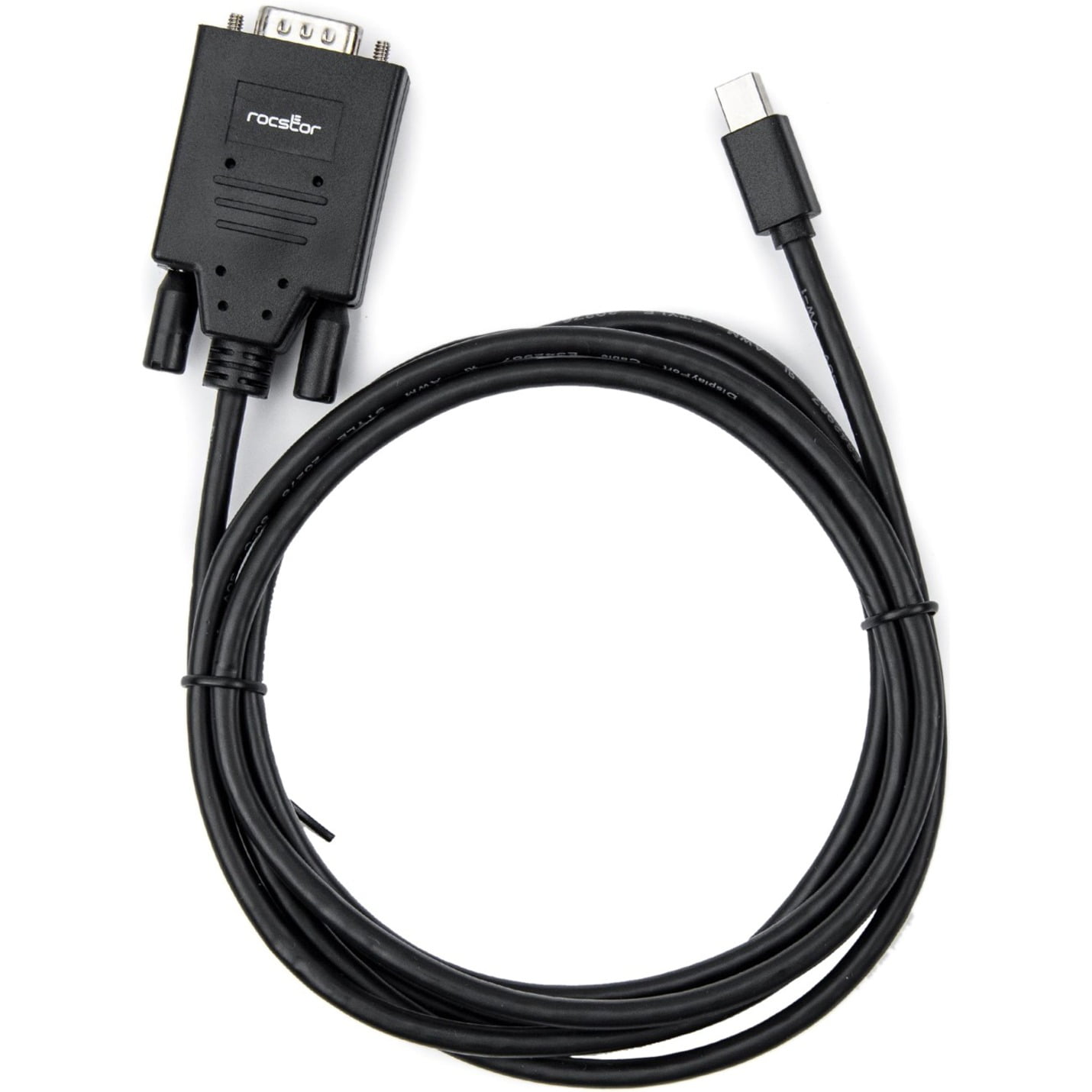 Rocstor Y10C163-B1 6Ft Mini Displayport To Vga M/M Hd-15 Male Cable ...
