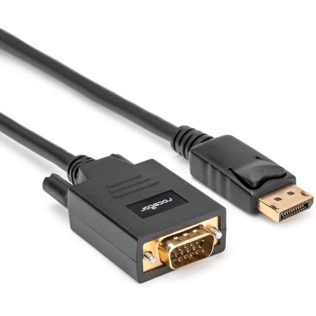 Rocstor Y10C484-B1 15ft 4.5m Dp To Vga Cable M/m Cabl Vga Hd-15 1080p ...