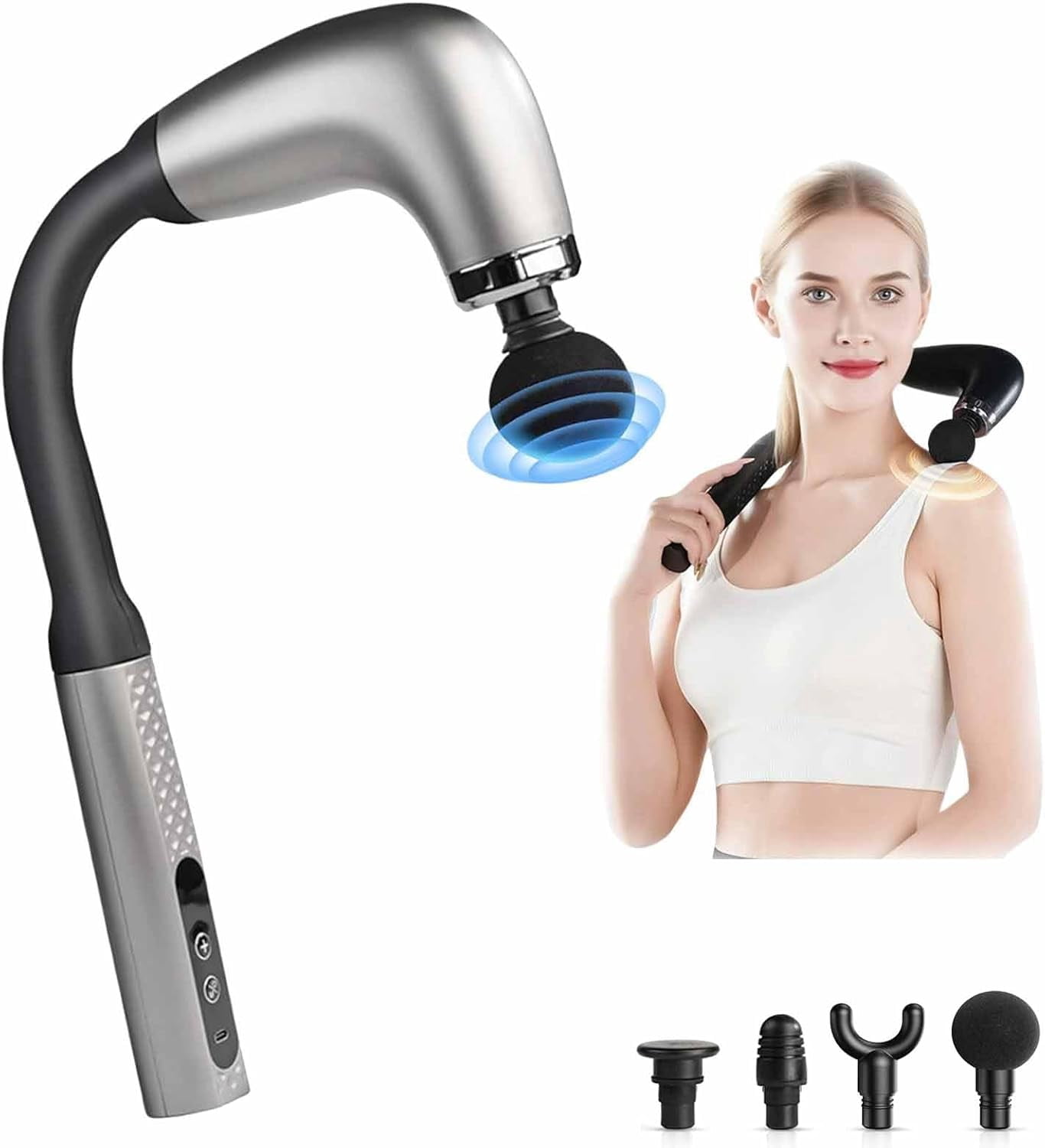 Rocuma Massage Hammer,2025 New Massage Gun with Extension Handle for ...
