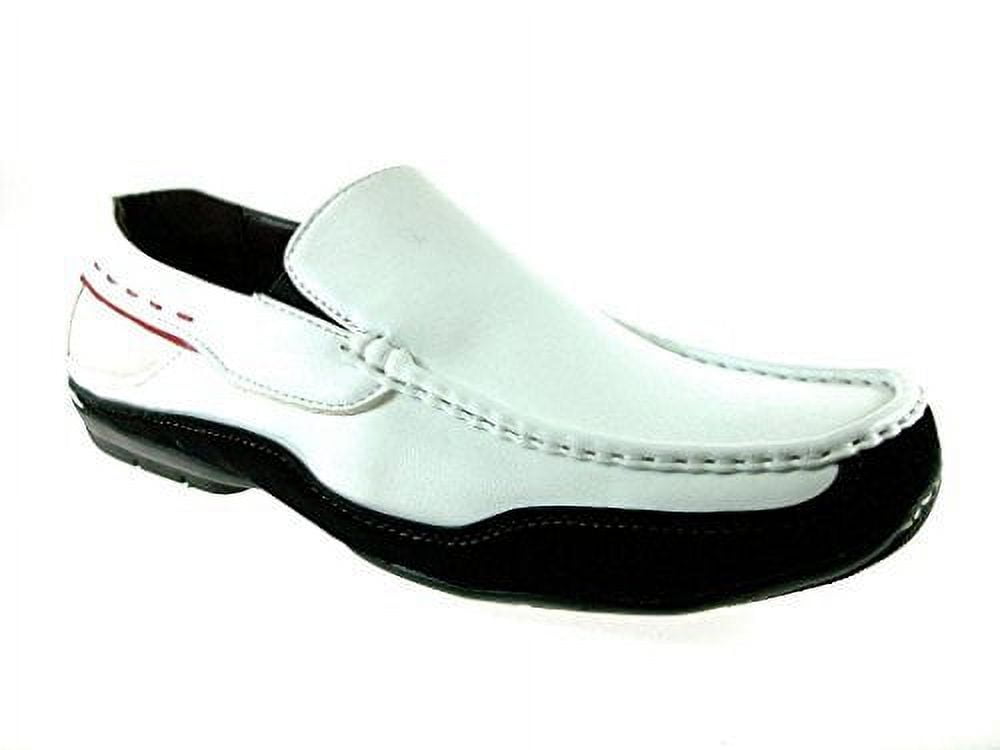 Rocus Men's CAS-901-White Comfort Walking Loafers - Walmart.com
