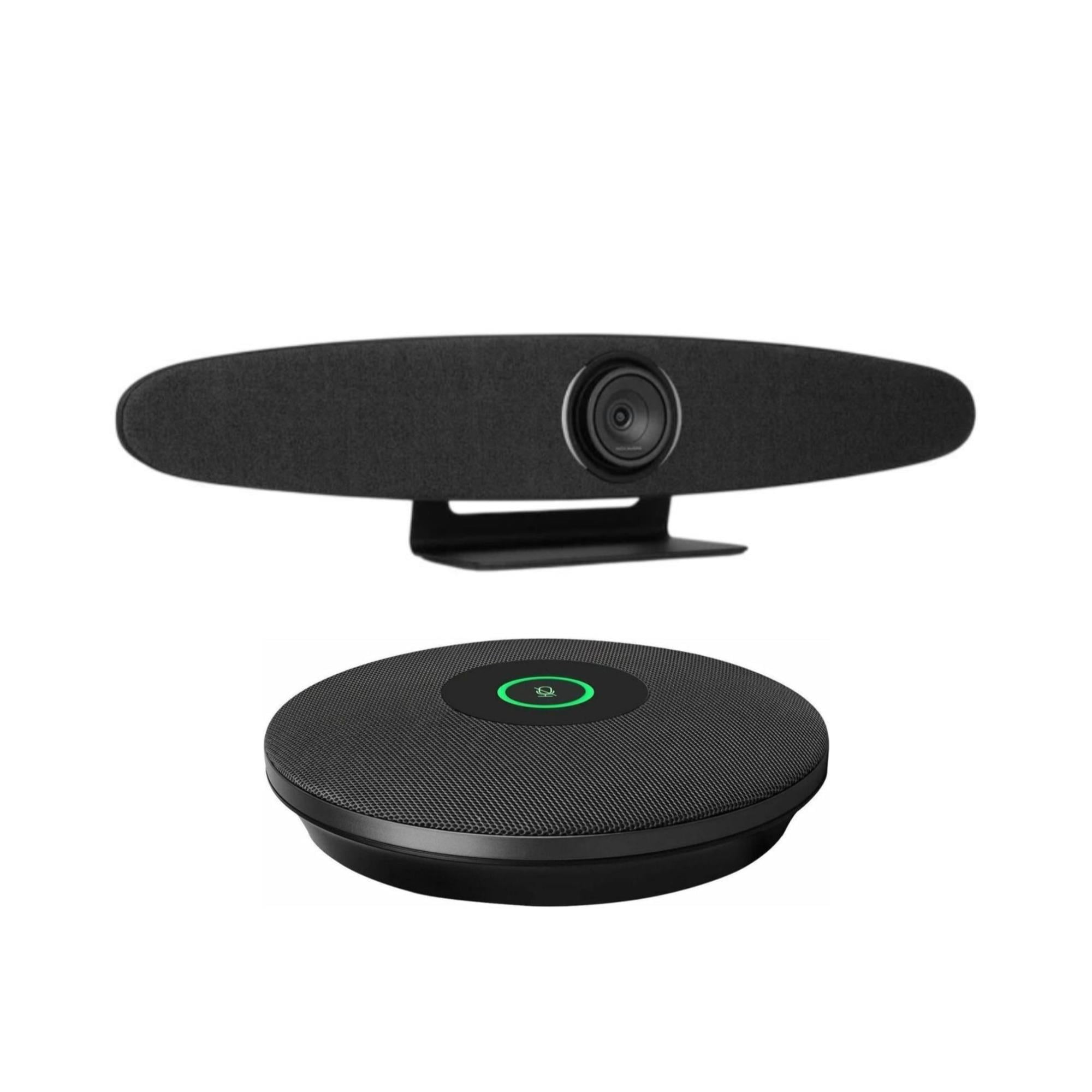 Rocware RC10 4K UHD USB Black Video Bar with 121-Degree Wide Field of View Bundle with Rocware ...