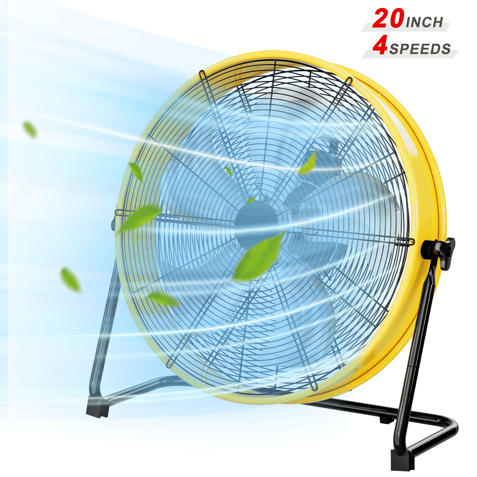 Rocyis 20 inch Industrial High Velocity Drum Fan - 4 Speed 4650 Cfm Air ...