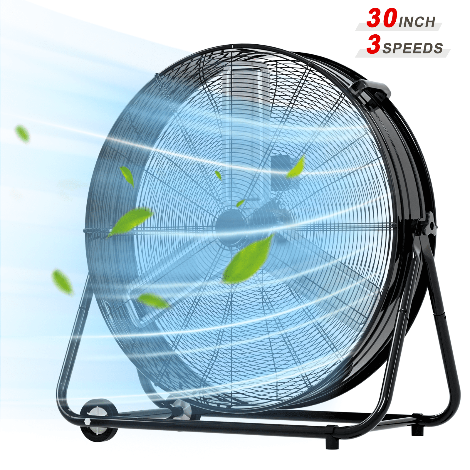 Rocyis 30 Inch Industrial High Velocity Drum Fan - 3 Speed 13000 CFM ...