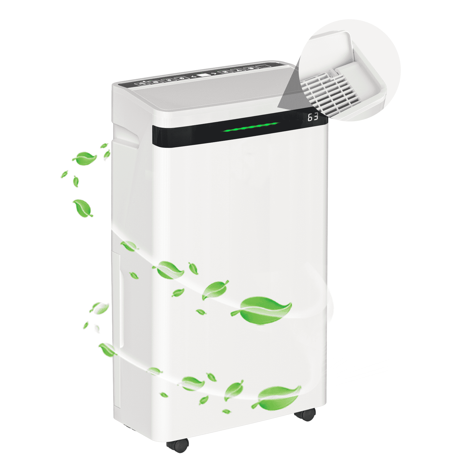 Rocyis Dehumidifier for Home With a 1.45 gallon(5.5 L) water tank, Auto ...