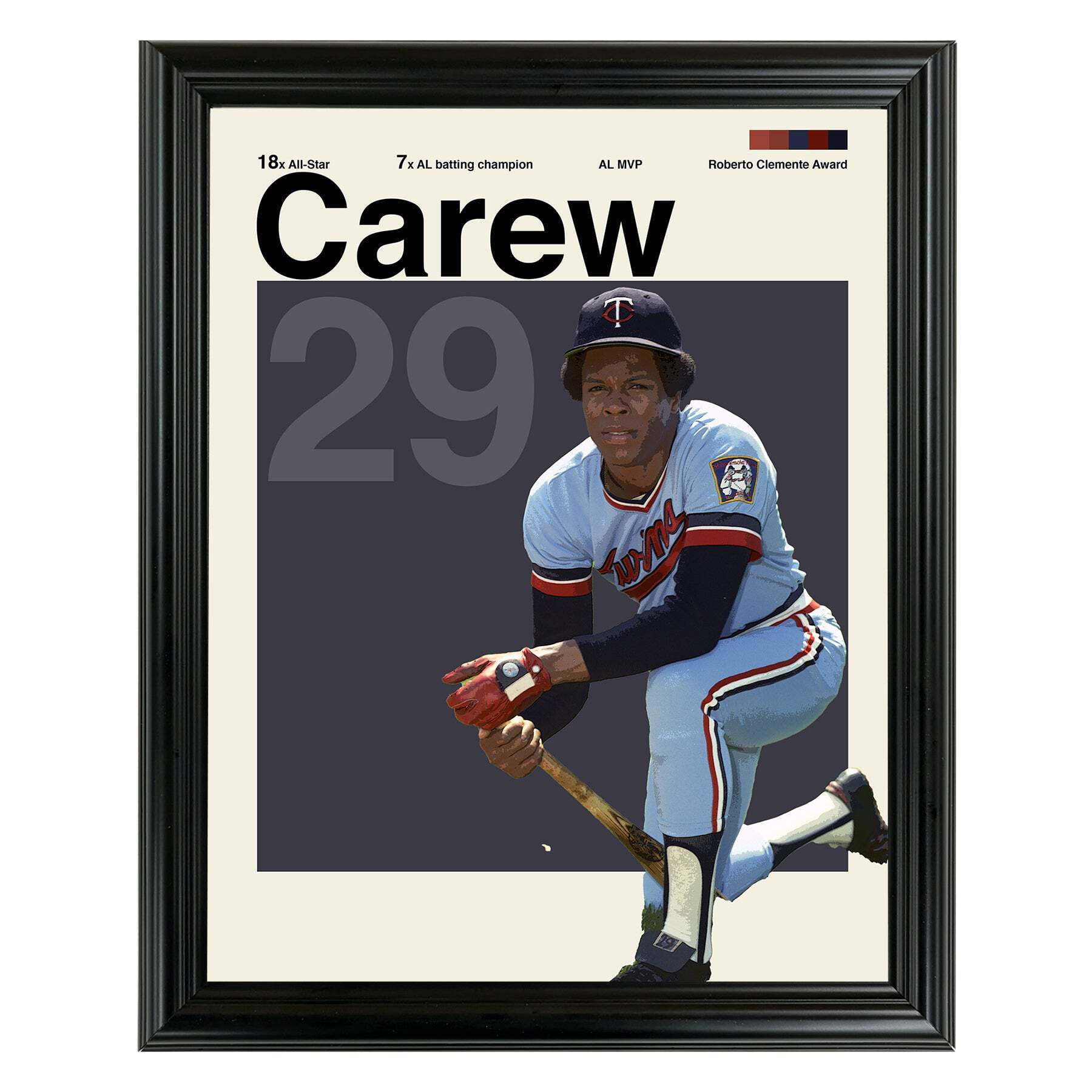 Rod Carew Framed Sports Art Photo by Thomas Maxwell - Walmart.com