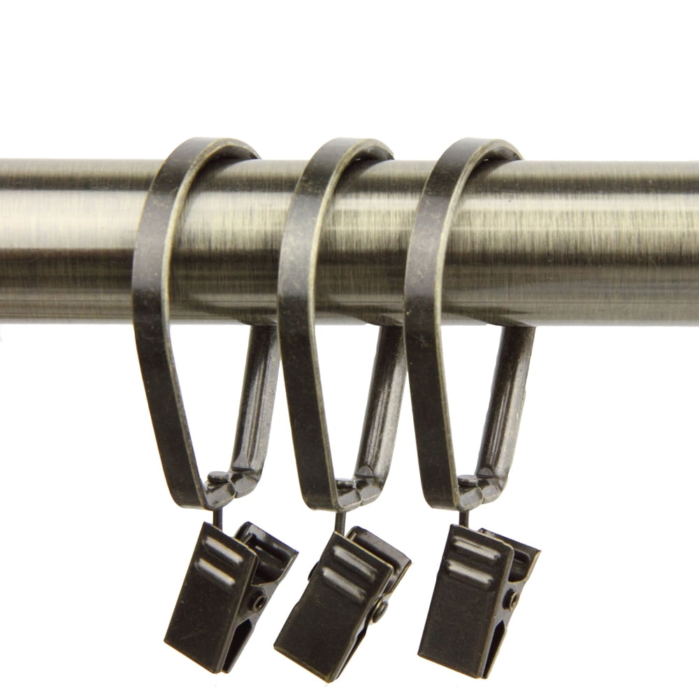 Rod Desyne 10 Pivot Curtain Rings With Clips For 1-3 By 8 Inch Rod ...