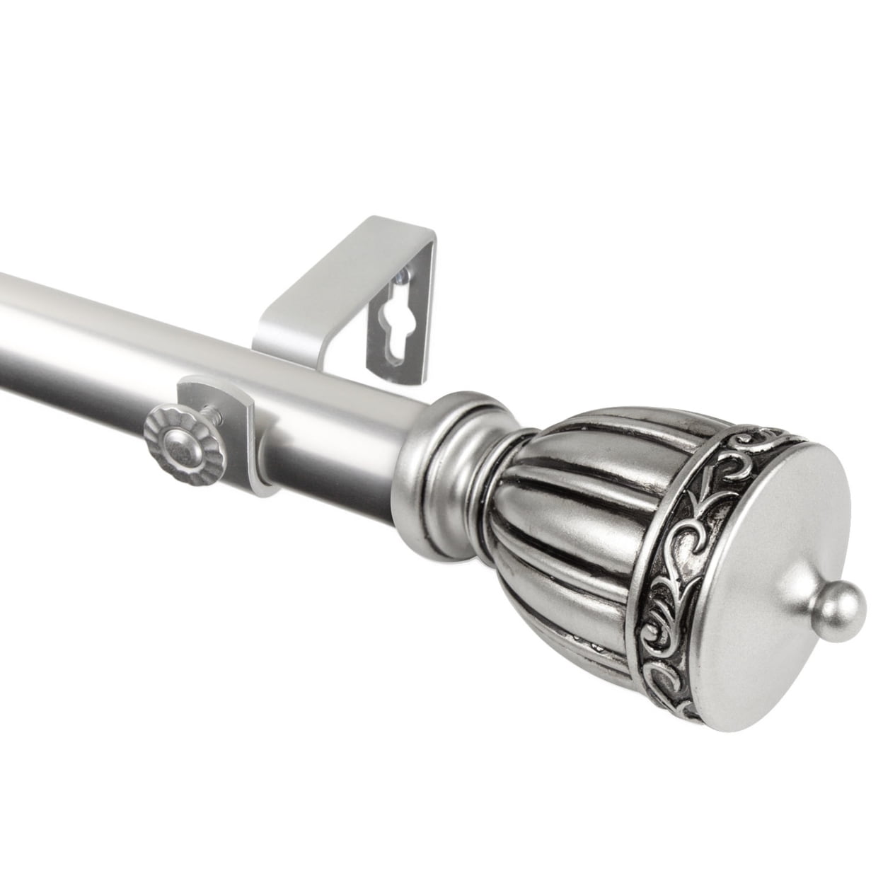 Rod Desyne Debussy 1" Curtain Rod - Satin Nickel - Walmart.com