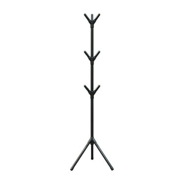 TICKJOY Coat Rack Stand, White Coat Tree with 3 Adjustable Size and 8 ...