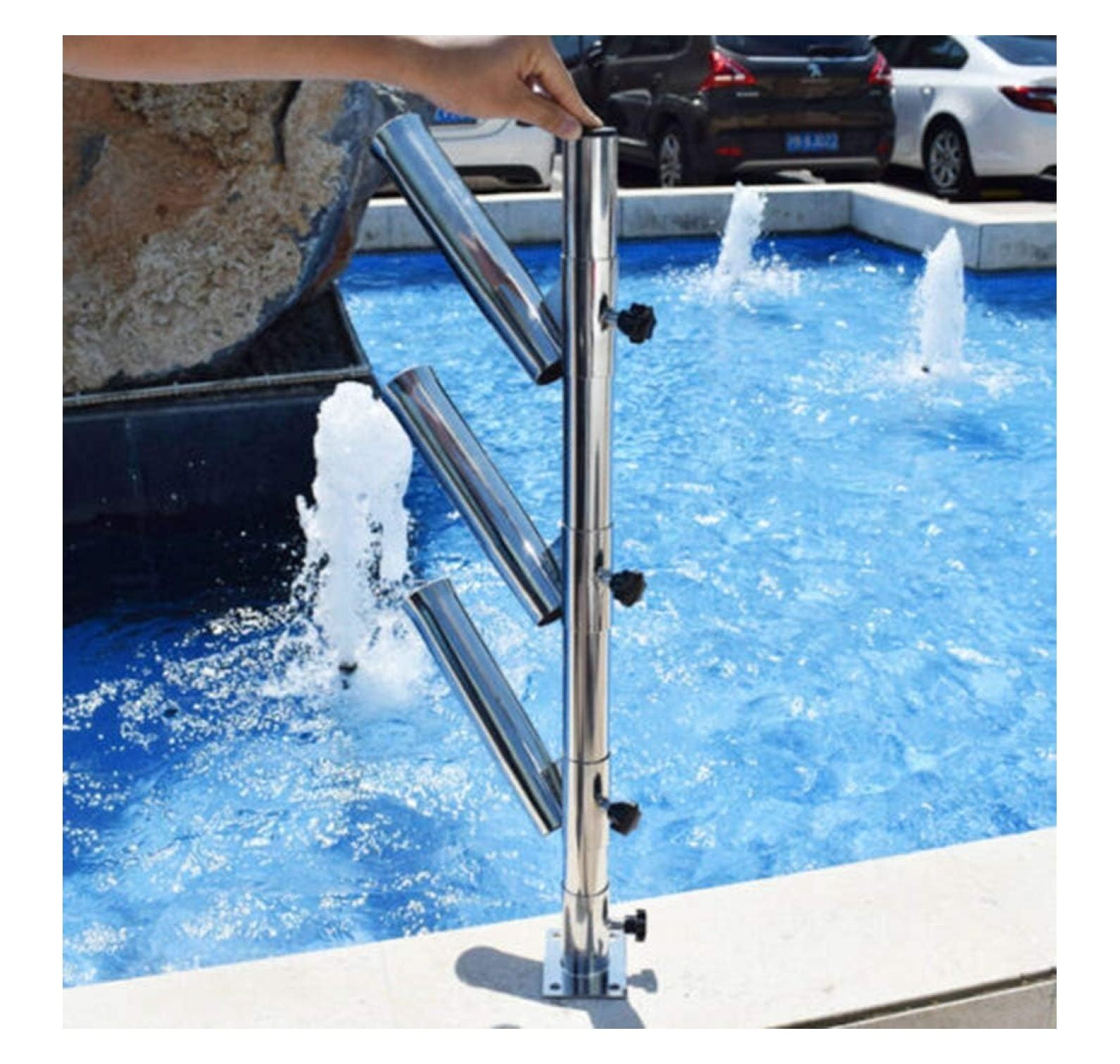Rod Holder Triple Stainless Steel Boat Rod Holders Adjustable Vertical ...