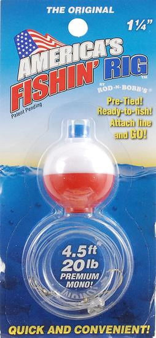 Rod-N-Bobb Original Fishin' Rig, Red/White, 1-1/4" - Walmart.com