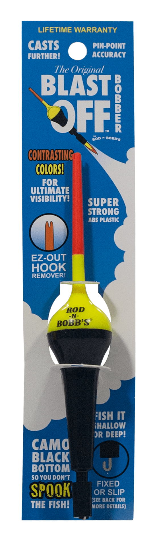 Rod-N-Bobb's Blast Off Bobber - 6" Yellow - 1 Pack - Walmart.com