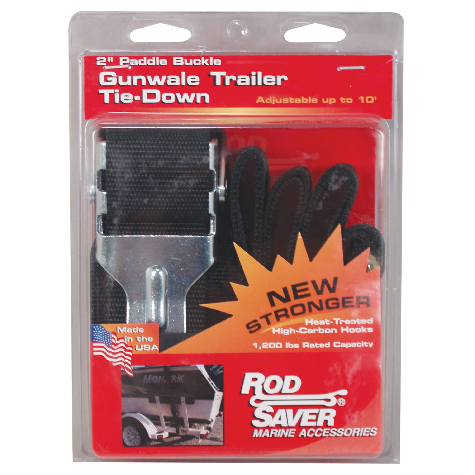 Rod Saver PBGW16 Paddle Buckle Gunwale Tie-Down - 2" X 16' - Walmart.com