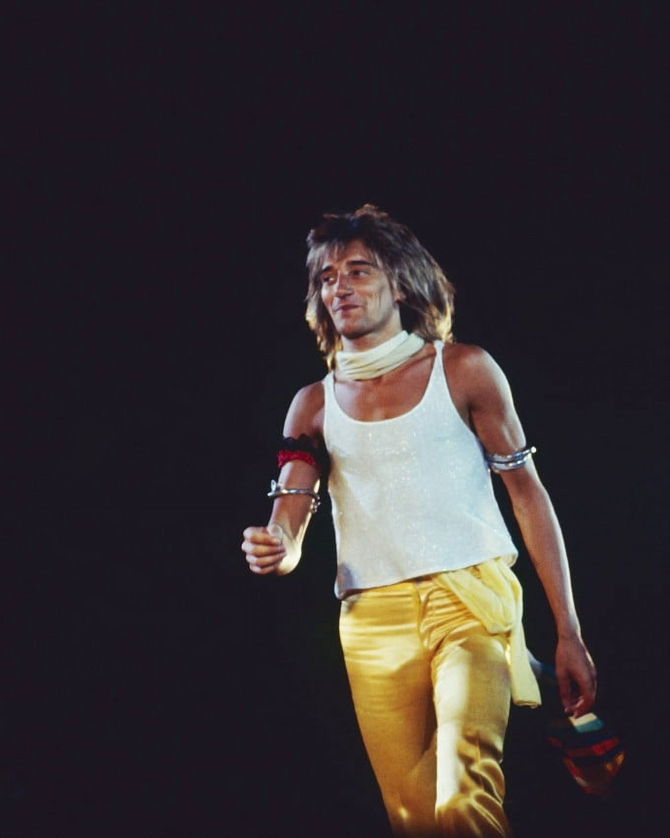 Rod Stewart 1970's hair in yellow tight pants & vest 24x36 Movie Poster ...