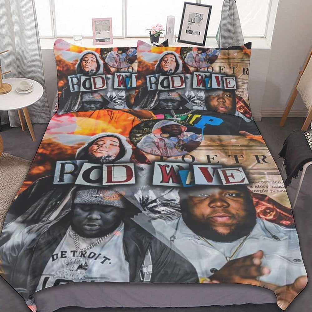 Rod Wave 3-Piece Bedding Set Duvet Cover Set Soft Warm And Comfortable ...
