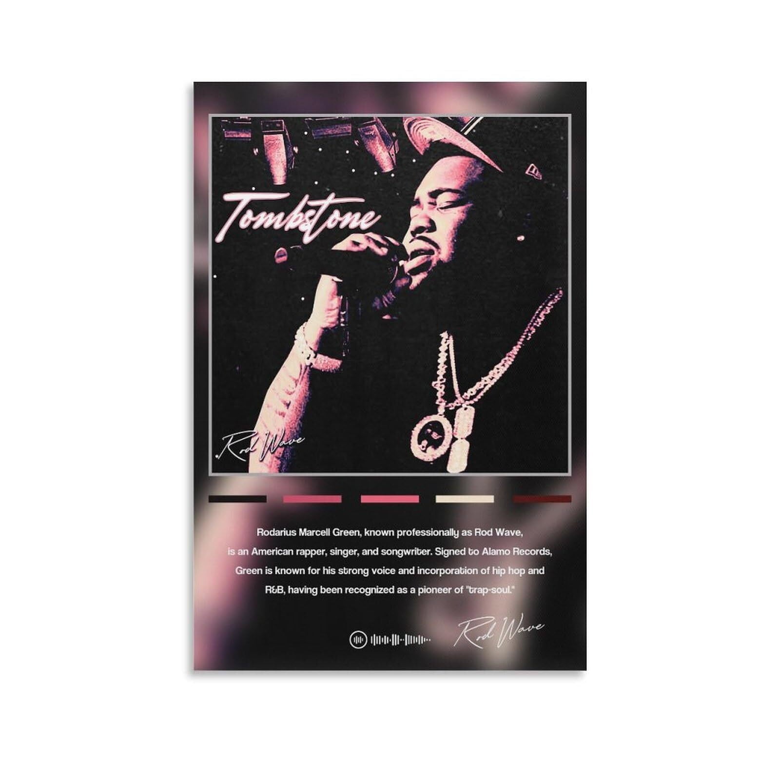 Rod Wave Album Cover Poster Music Hip Hop R&B Poster Prints Canvas Wall ...