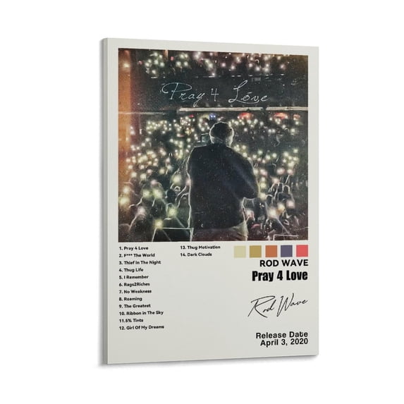 Rod Wave Album Cover Poster Rapper Hip Hop Music Poster For Bedroom ...