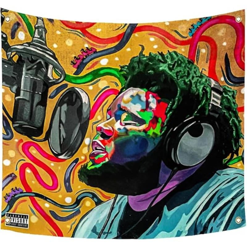 Rod Wave Album Cover Tapestry - Vibrant Music-Themed Wall Hanging for ...