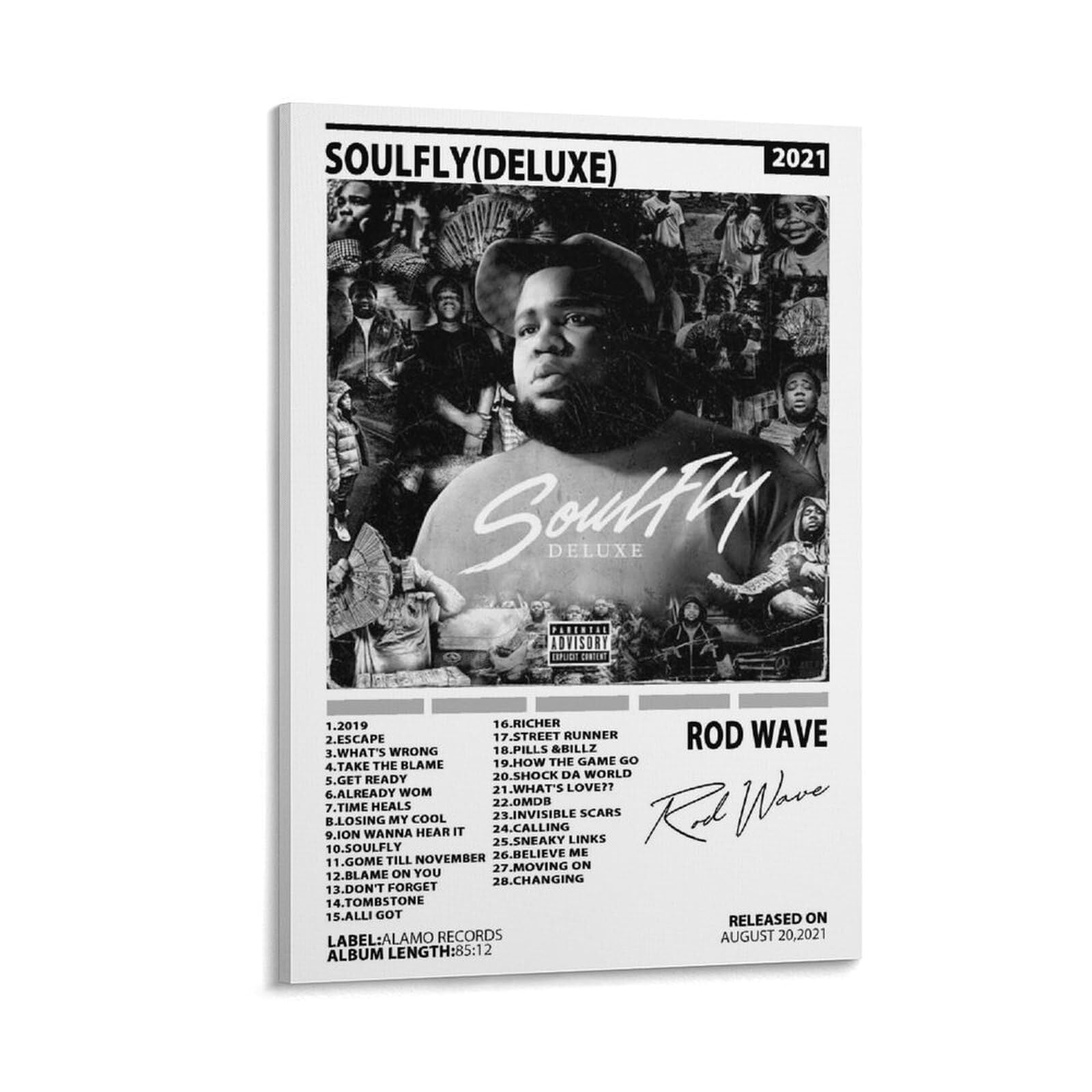 Rod Wave Album "SOULFLY(DELUXE)" Limited Signed Poster 18 Canvas Poster ...