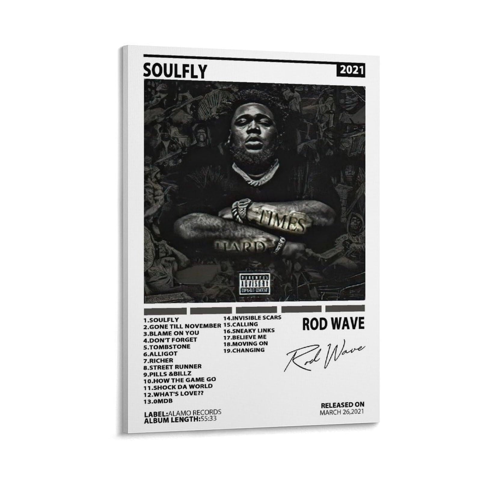 Rod Wave Album "SOULFLY" Signed Poster 19 Canvas Poster Bedroom Decor ...