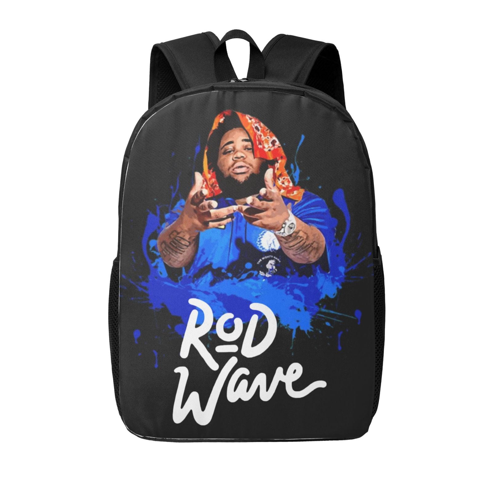 Rod Wave Backpack 17 Inches Casual Sports Bag Waterproof Travel Laptop ...