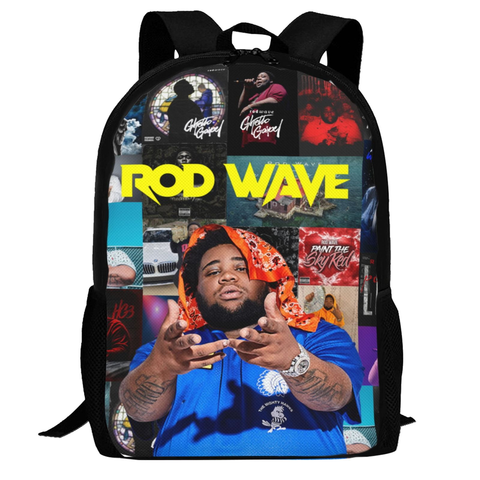 Rod Wave Backpack,3d Print Laptop Backpack Lightweight Casual Daypack ...