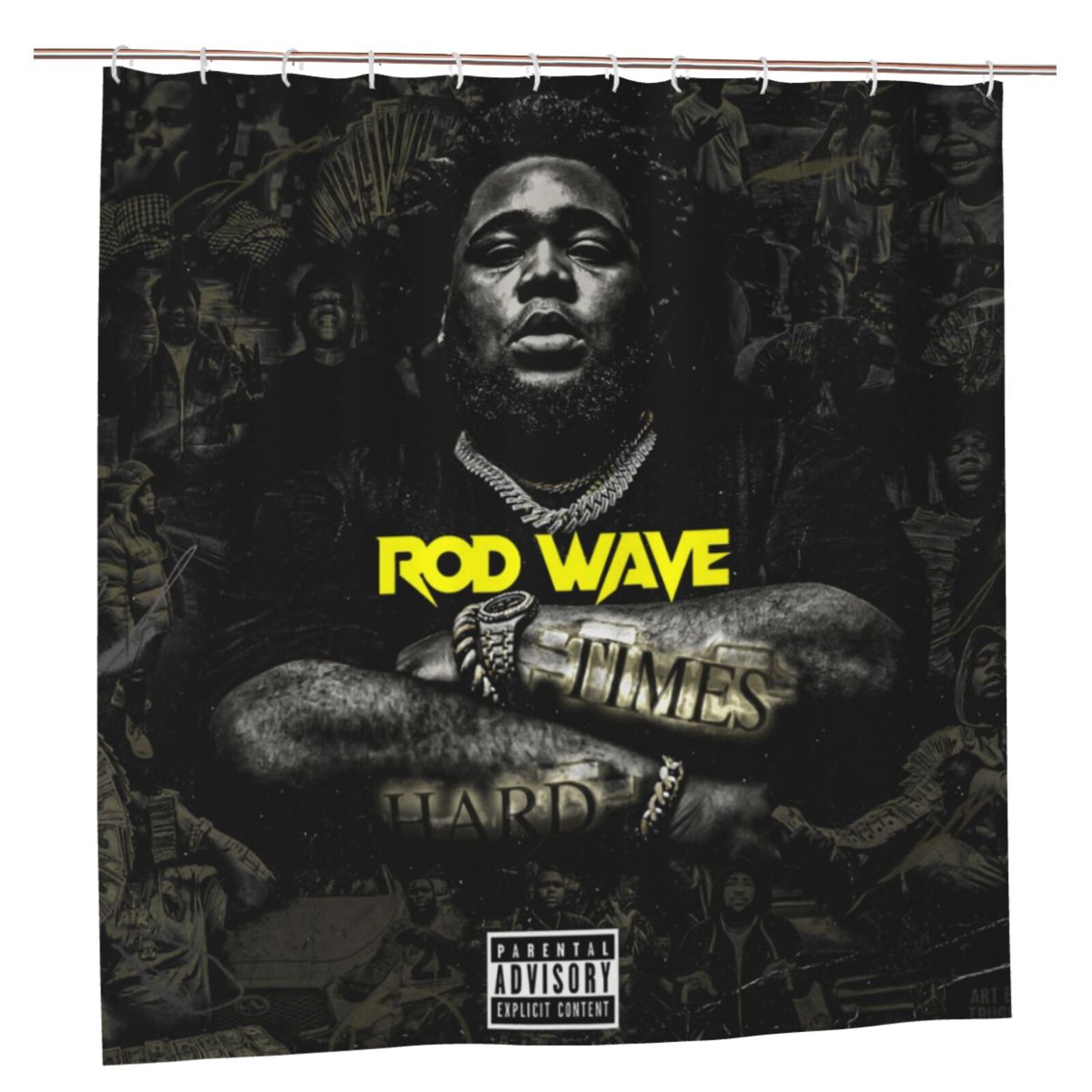 Rod Wave Bathroom Shower Curtain,Bath Curtains Durable Waterproof Bath ...