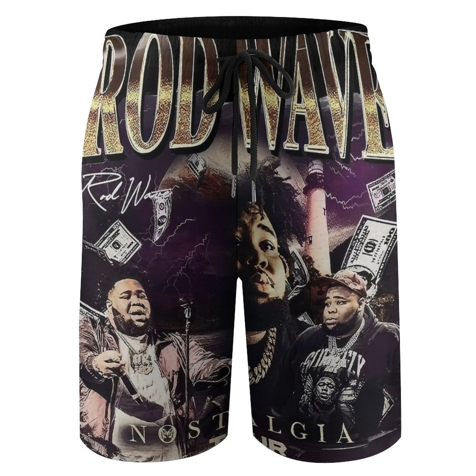 Rod Wave Beach Shorts Anime Printed Swim Trunks Water Resistant ...