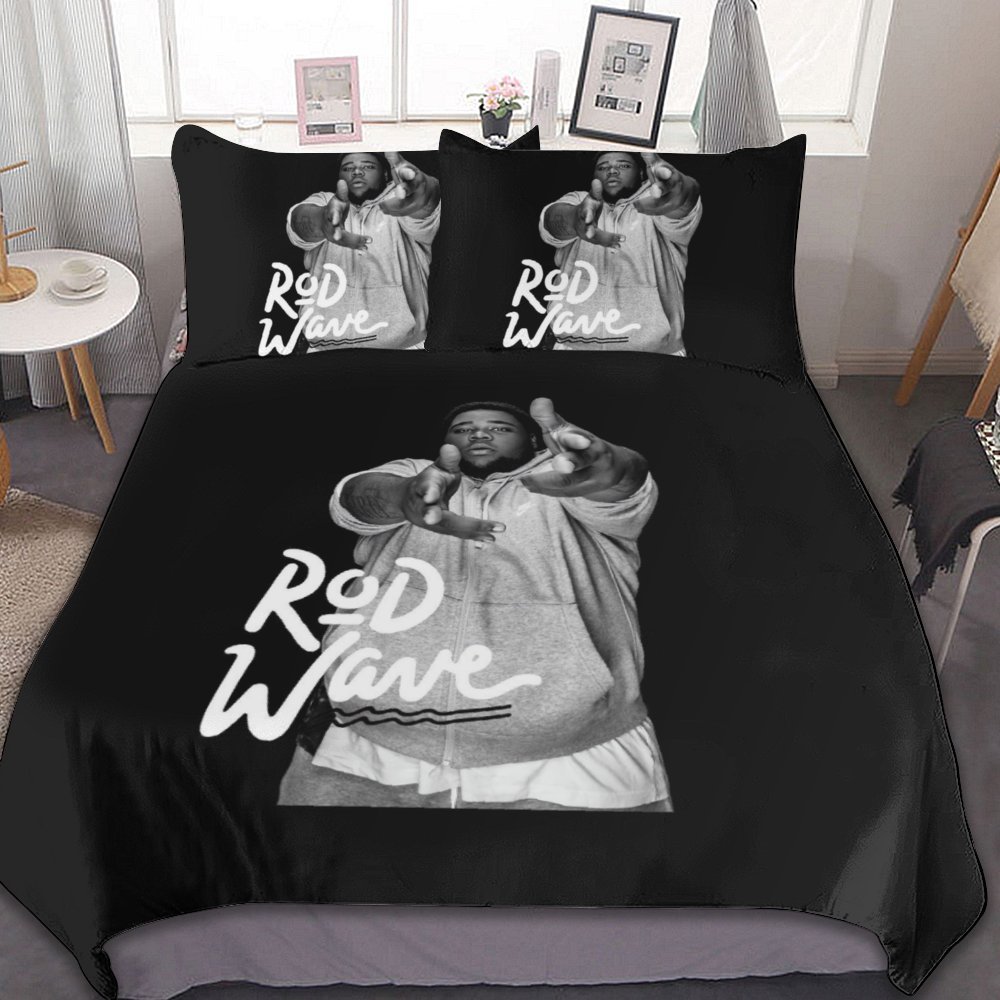 Rod Wave Bed Duvet Cover Microfiber Bedding Sets 3D Printed Lightweight ...