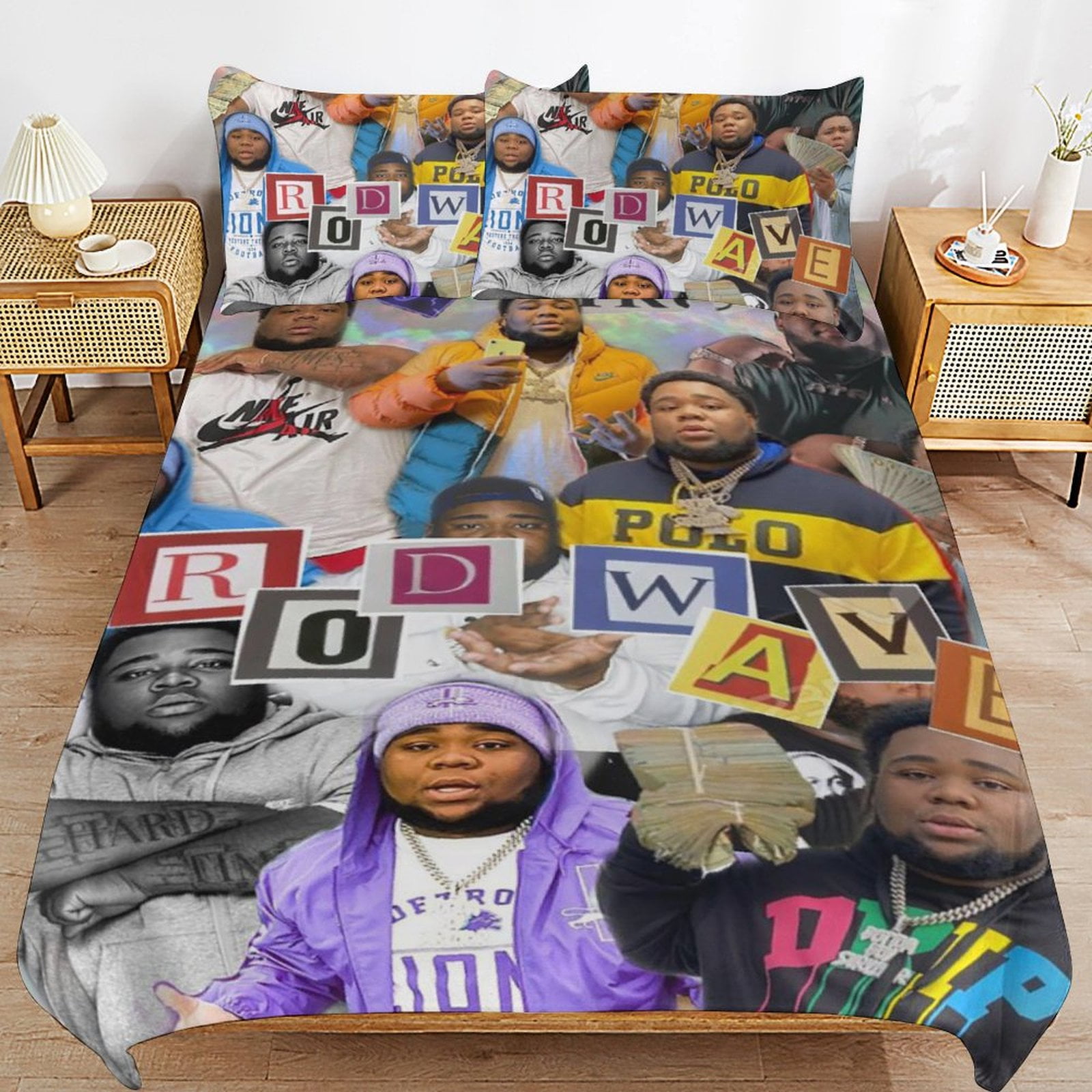 Rod Wave Bedding Set Duvet Cover Comfortable and Lightweight Cartoon ...