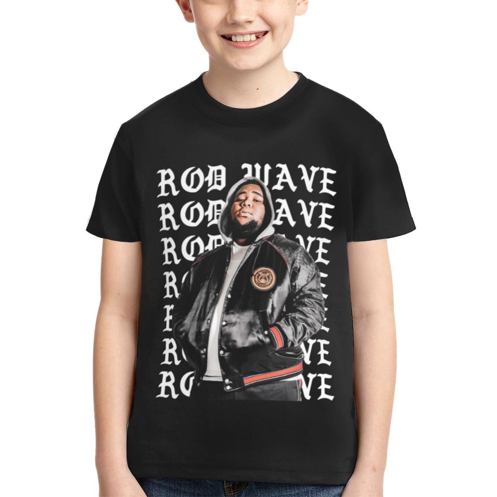 Rod Wave Boys Girls 3D Printed T-Shirt Crewneck Graphic Short Sleeve ...