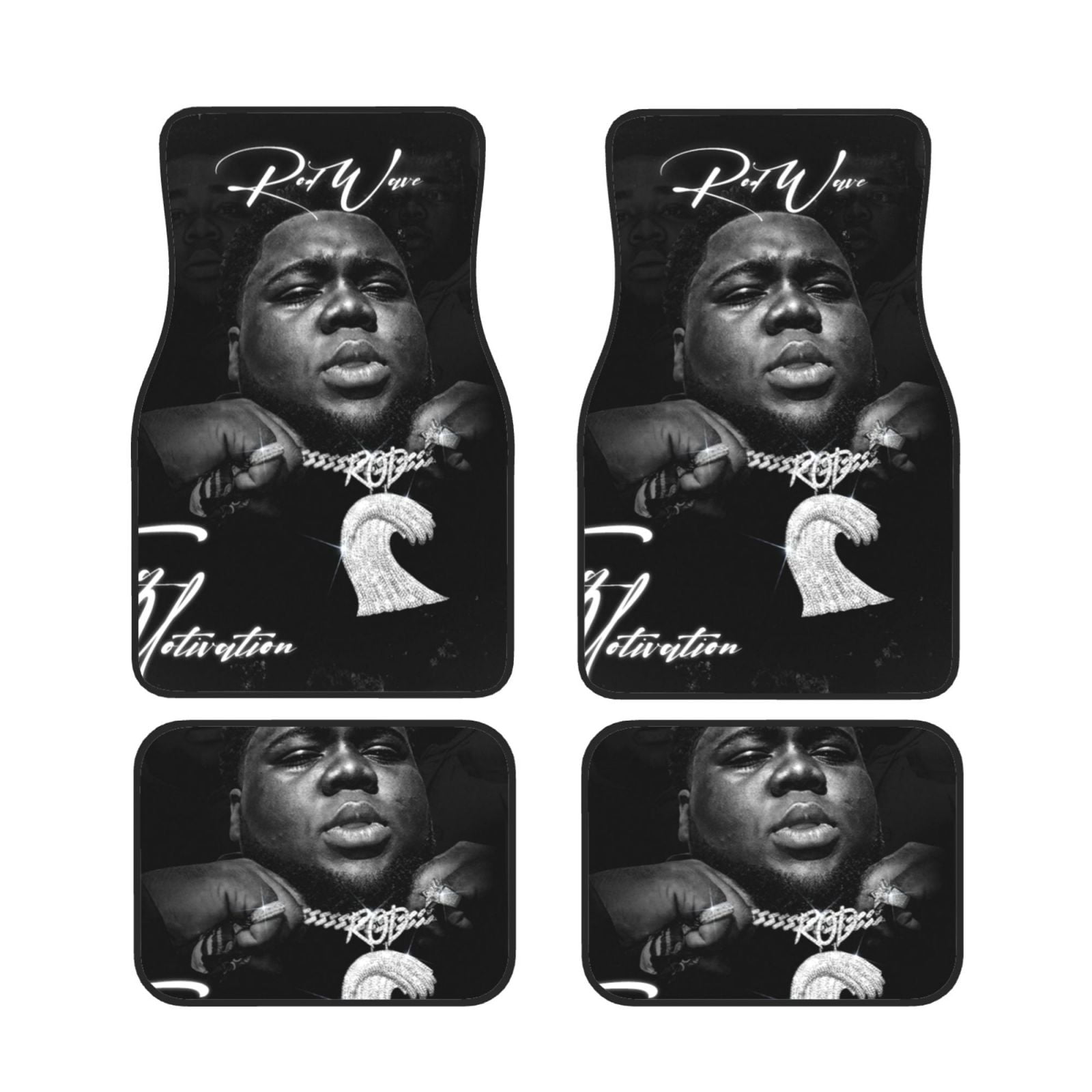 Rod Wave Car Floor Mats 4-Piece Full Set Front Rear Auto Foot Mats ...