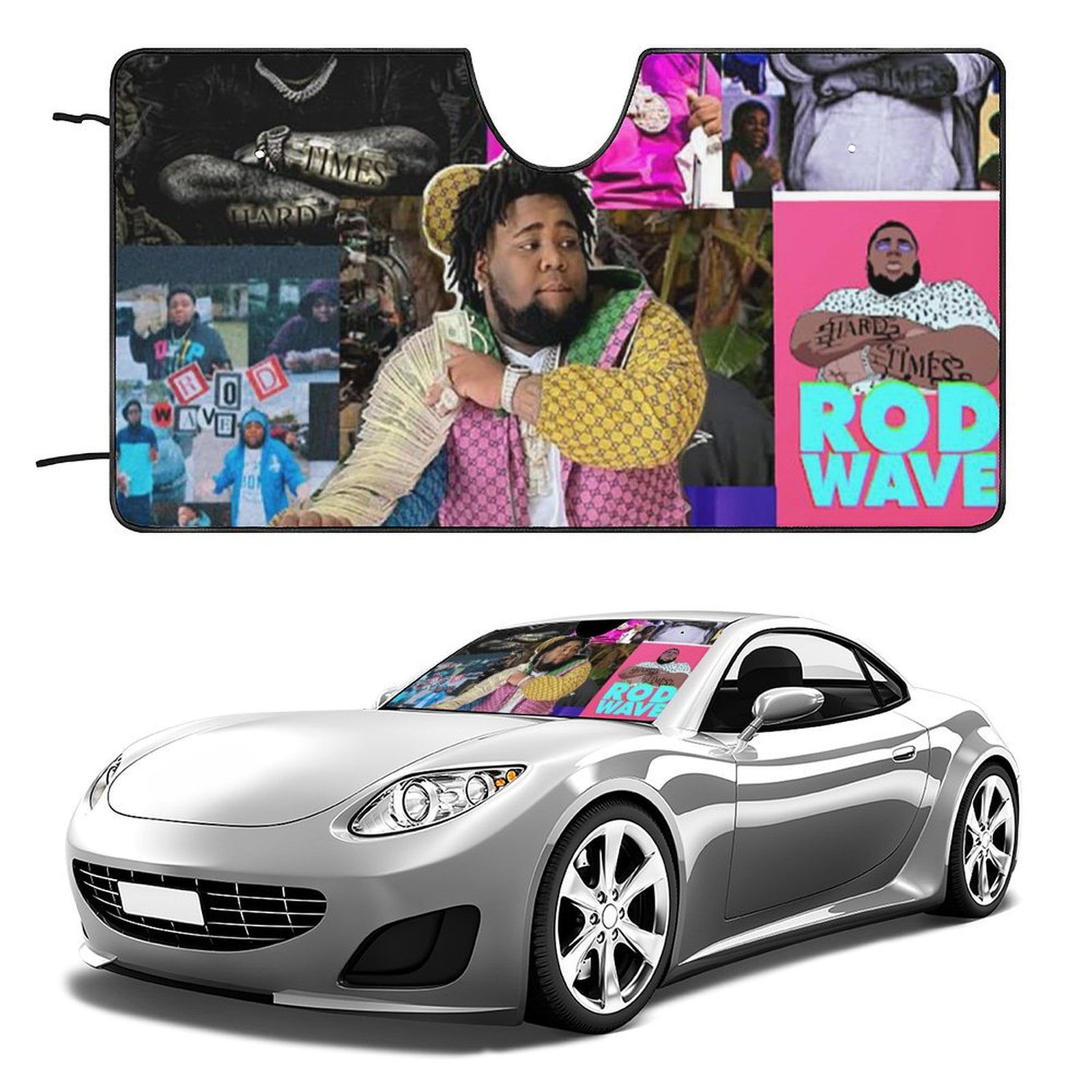 Rod Wave Car Window Sun Shade Visor, Car Sunshade Front, Windshield ...