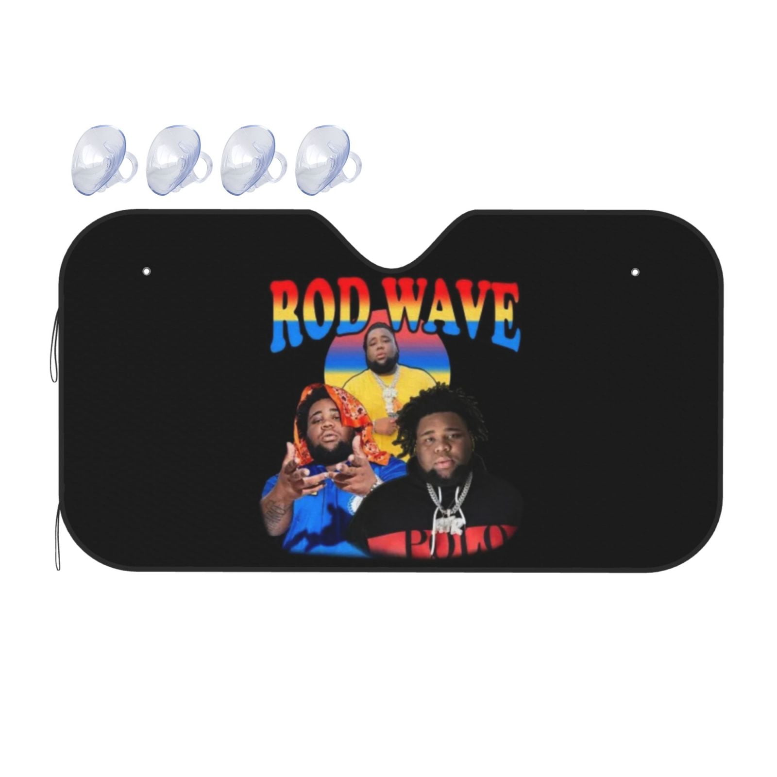 Rod Wave Car Windshield Sun Shade Print Sun Shield Protector Foldable ...