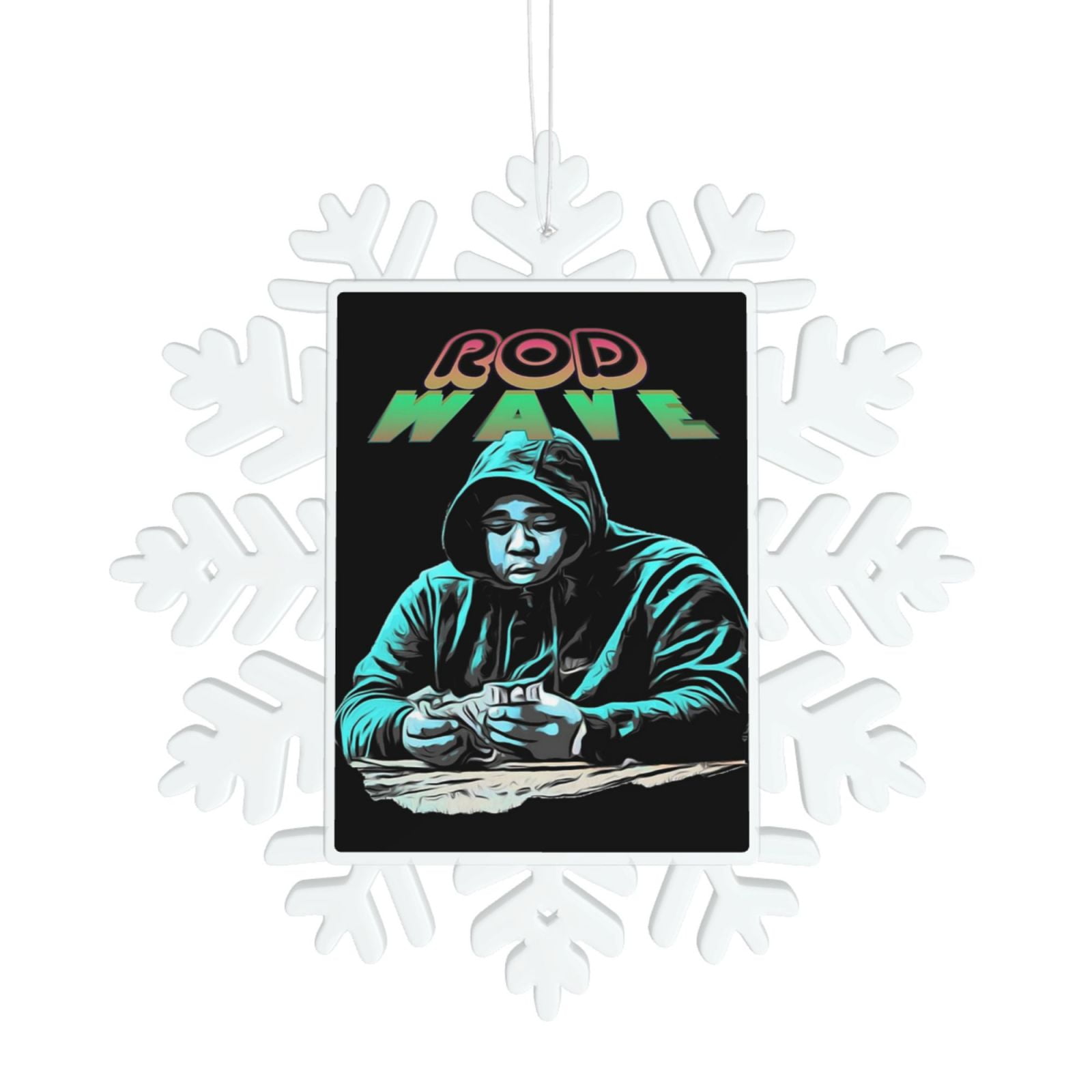 Rod Wave Christmas Hanging Ornaments Pendant Snowflake Decorations Gift ...